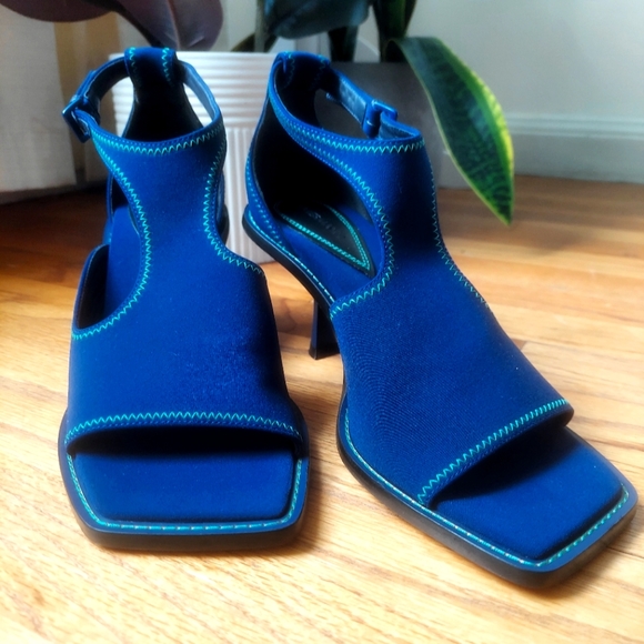 Zimmermann | Shoes | Zimmermann 838 Pool Side Heels Cobalt Blue Green ...